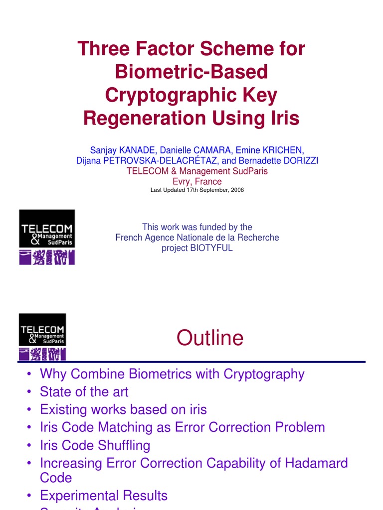 Three Factor Scheme For Biometric-Based Cryptographic Key Regeneration Using Iris | PDF ...
