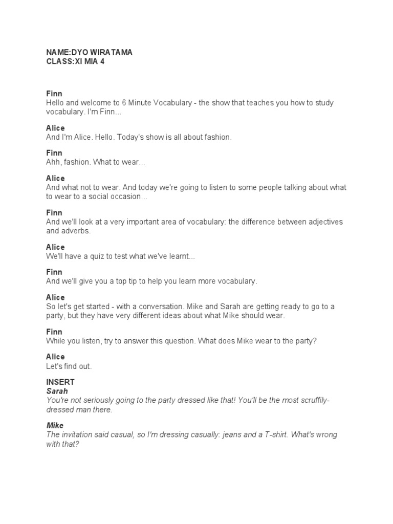 Conversation BBC 6 Minutes Vocabulry | PDF | Adverb | Adjective