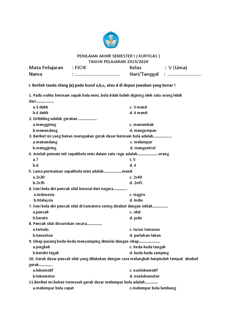 Kelas 5 Pjok 5 - e Pjok | PDF
