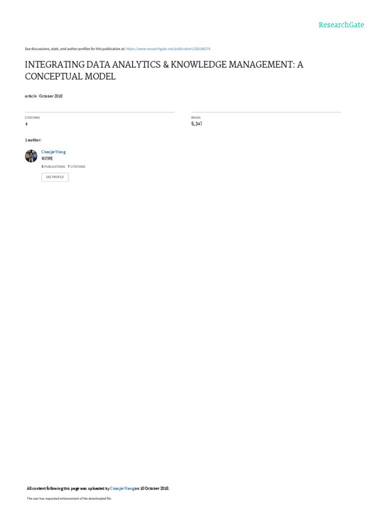 Integrating Data Analytics and Knowledge Management | PDF | Tacit Knowledge | Knowledge Management