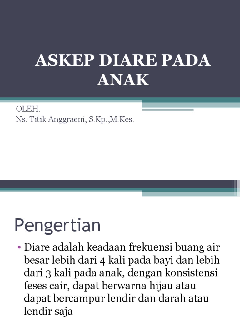 Askep Diare Pada Anak | PDF