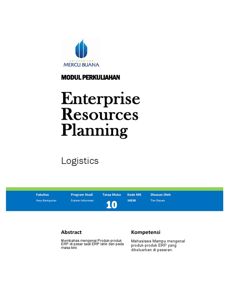 Modul ERP Ke 10 | PDF | Bisnis