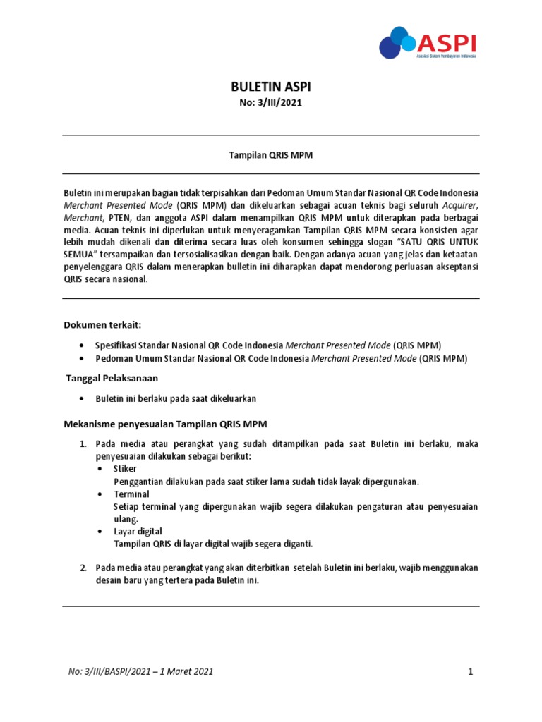 QRIS MPM 00321 - Rev | PDF