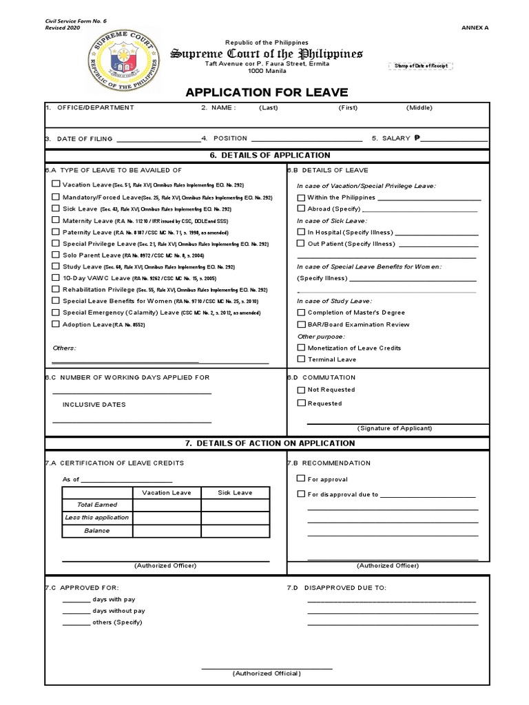 Civil Service leave form guide | PDF | Sick Leave | Public Law
