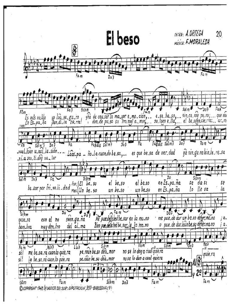 Pasodoble El Beso | PDF
