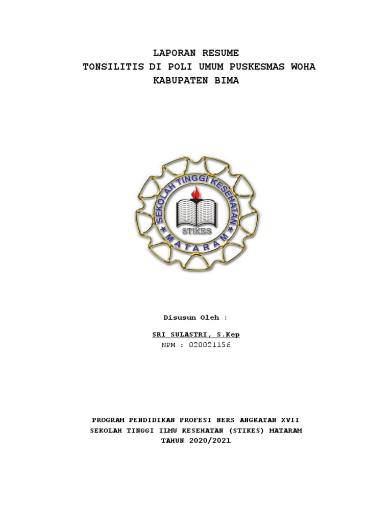 LP Dan RESUME TONSILITIS | PDF