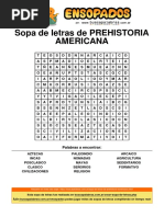 01 Mesoamerica Sopa de Letras Solución PDF | PDF | Cultura de las ...