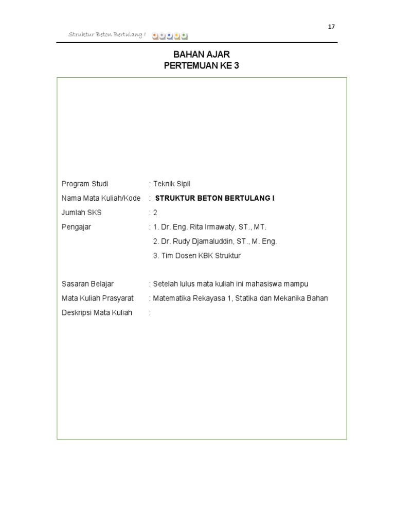 Pertemuan 6. Desain Dan Analisis Penampang Balok Persegi Tulangan ...