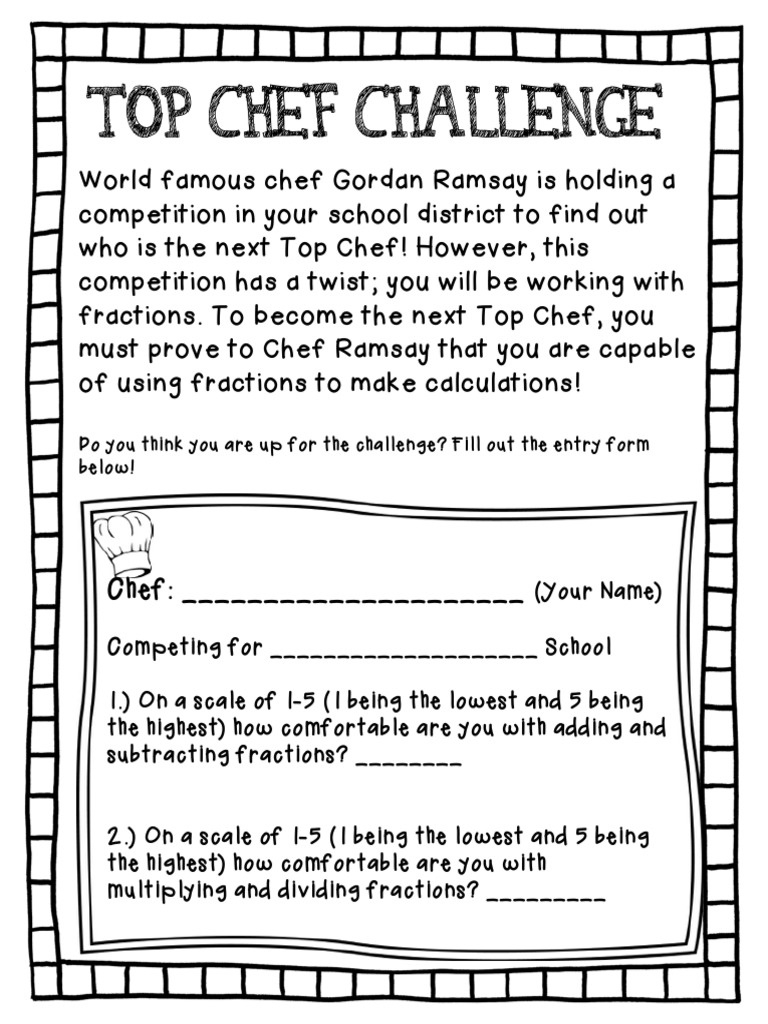 Top Chef Challenge | PDF | Pasta | Chocolate Brownie