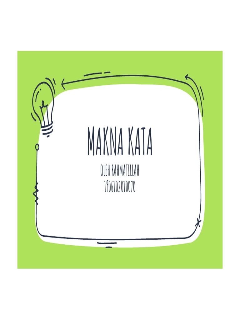 Makna Kata dan Jenisnya oleh Rahmatillah | PDF | Seni & Disiplin Bahasa