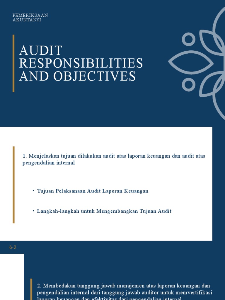Chapter 6 Audit Responsibilities and Objectives | PDF