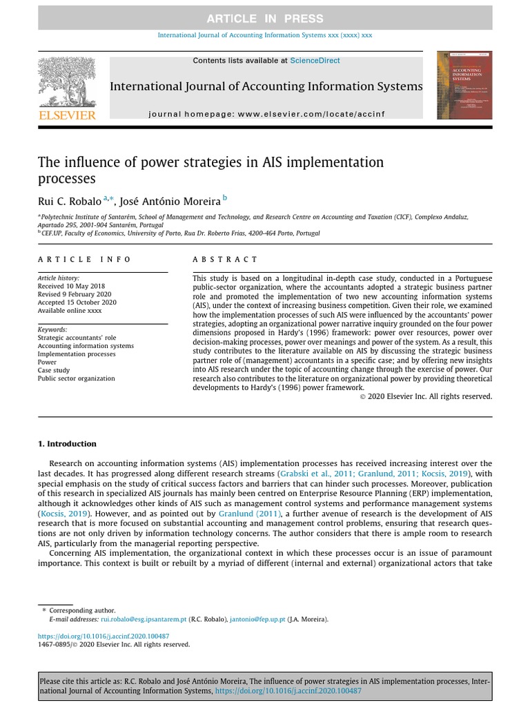 The Influence of Power Strategies in AIS Implementation | PDF | Power ...