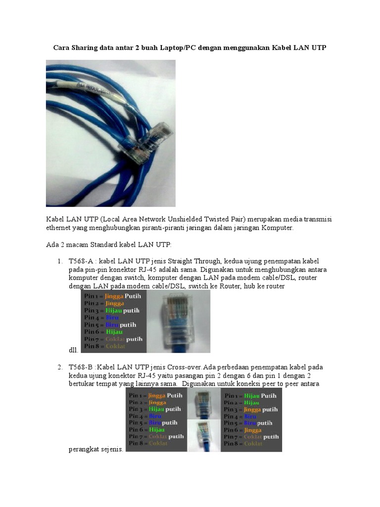 Cara Sharing Data Antar 2 Buah Laptop | PDF | Metode & Bahan Ajar ...
