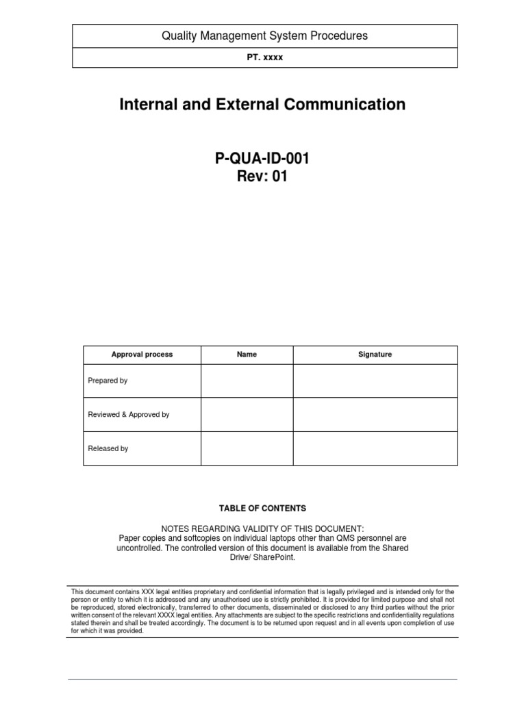 QMS Communication Procedures | PDF | Quality Management System ...