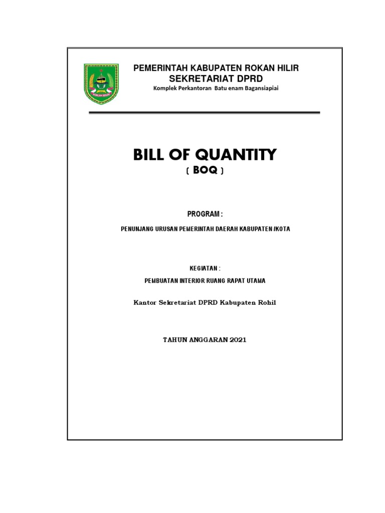 Boq Interior Utama Ok | PDF