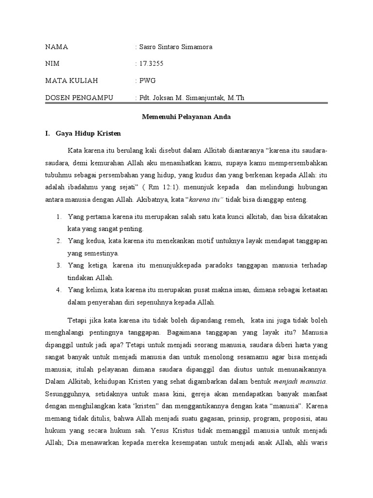 PWG Memenuhi Kebutuhan | PDF | Ilmu Sosial | Filsafat