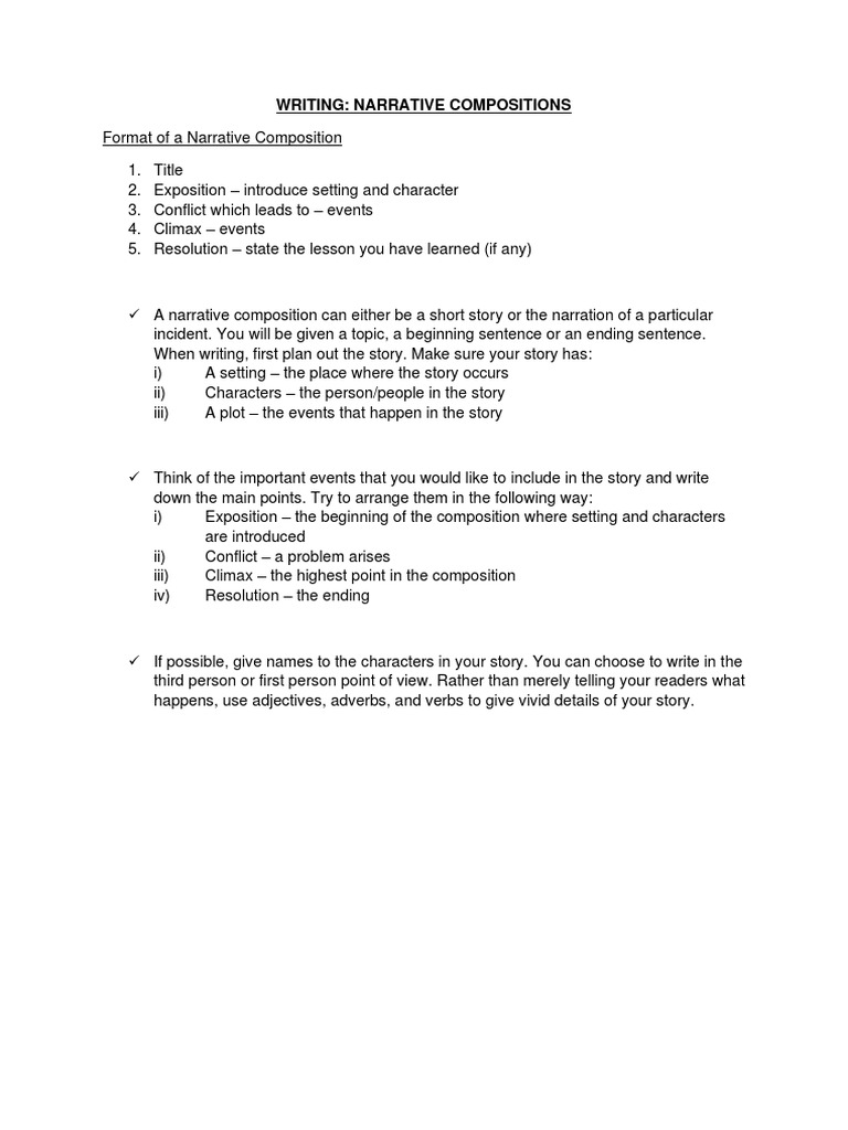 Writing: Narrative Compositions | PDF | Narration