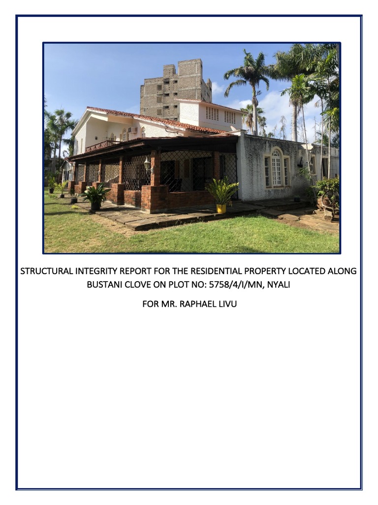 Structural Integrity Report for Nyali Home | PDF | Wall | Structural ...