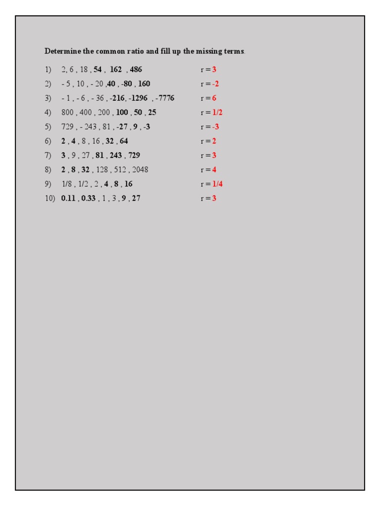 Geometric Sequence Output 3 | PDF