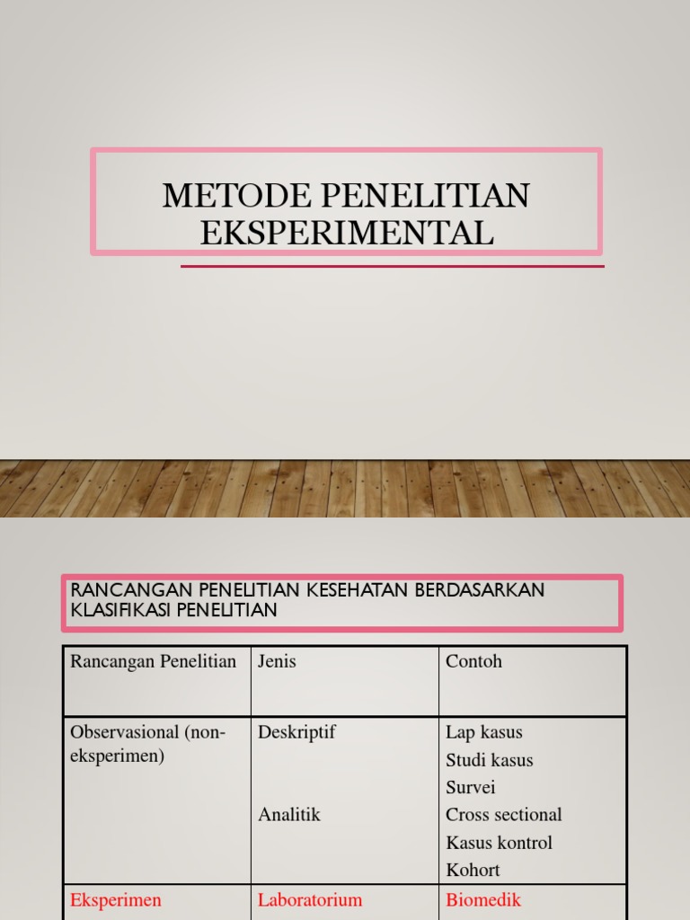 Metode Penelitian Eksperimental | PDF
