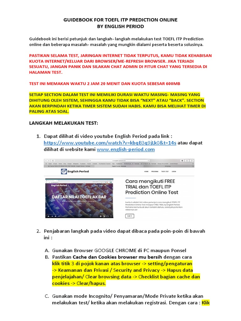 Toefl Akbar Guidebook For Toefl Itp Prediction Online | PDF