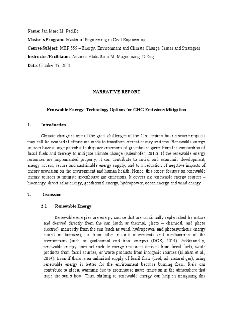 MEC556 Narrative Report | PDF | Solar Power | Photovoltaics