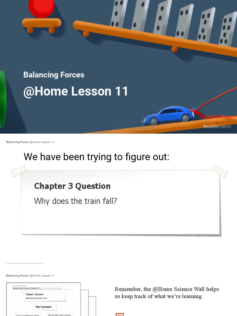 Balancing Forces @home Lesson 11 | PDF | Science | Cognition