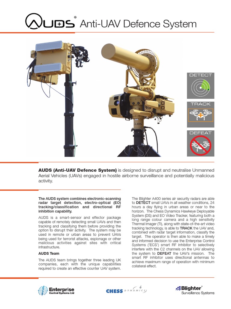 Auds Datasheet | PDF | Unmanned Aerial Vehicle | Radar