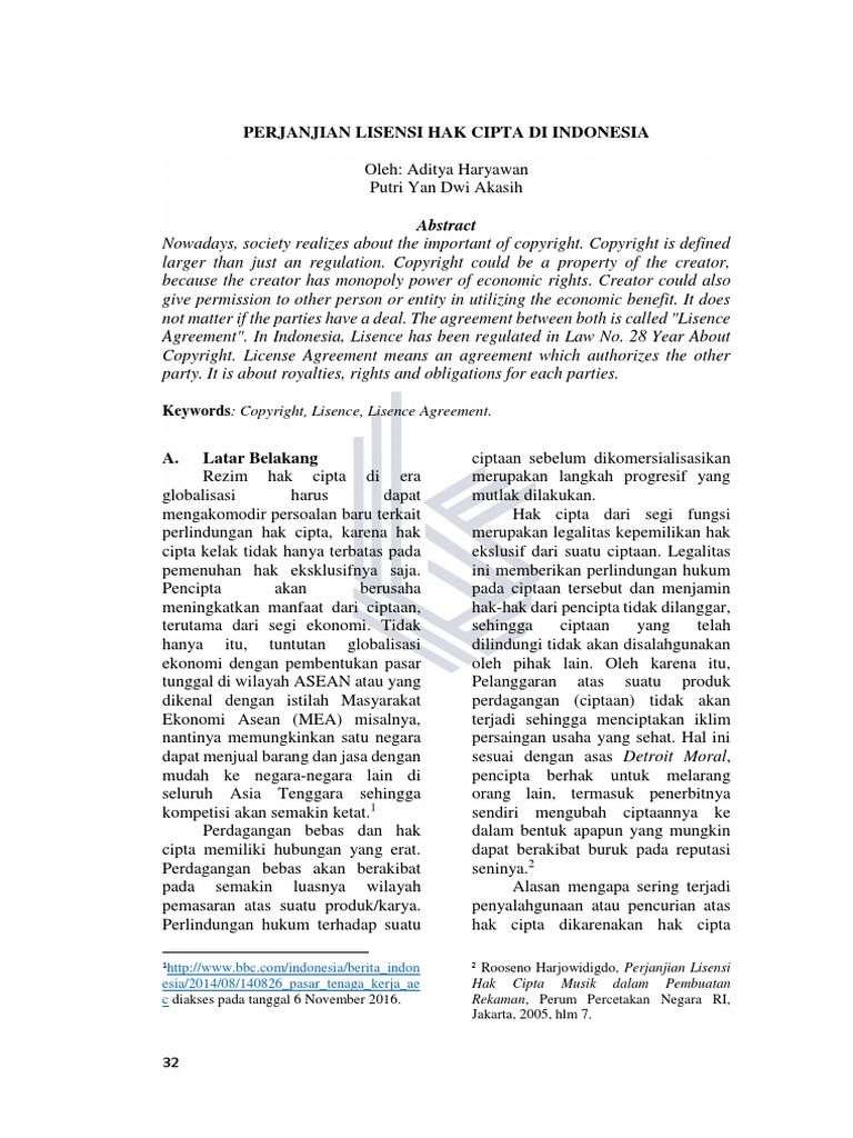 BLC Fhuii V 01 04 Aditya Haryawan Putri Yan Dwi Akasih Perjanjian ...