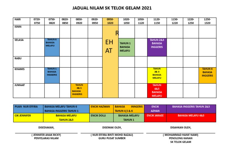 Jadual Nilam 2021 | PDF