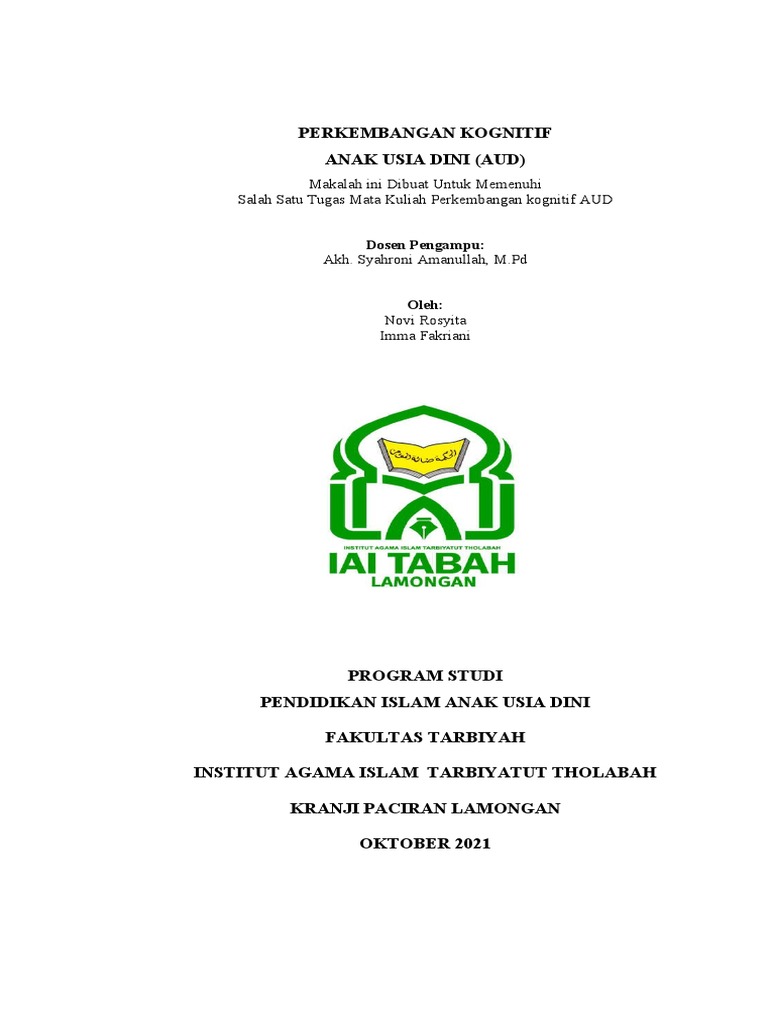 Makalah Perkembangan Kognitif 2021 | PDF | Karier & Perkembangan ... Makalah Perkembangan Kognitif 2021 | PDF | Karier & Perkembangan ...