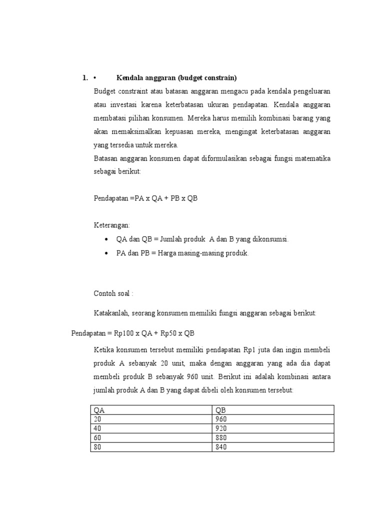 Kendala Anggaran | PDF | Bisnis | Pengelolaan Keuangan & Uang