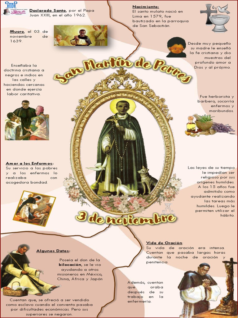 Infografía San Martín de Porres | PDF | Comportamiento religioso y ...