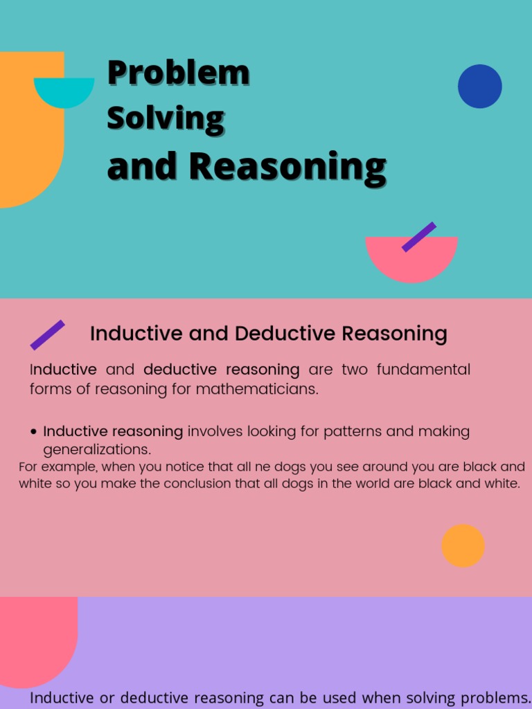 SFTopic 1-Problem Solving and Reasoning | PDF | Inductive Reasoning | Reason