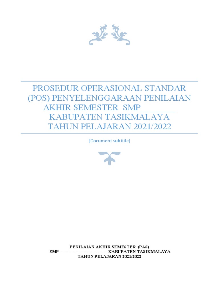 POS Penilaian Akhir Semester SMP | PDF | Karier & Perkembangan