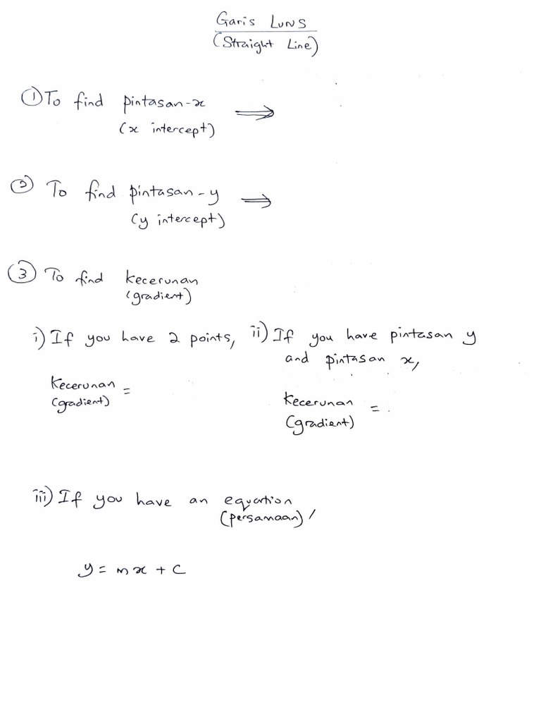 Garis Lurus T3 Nota | PDF