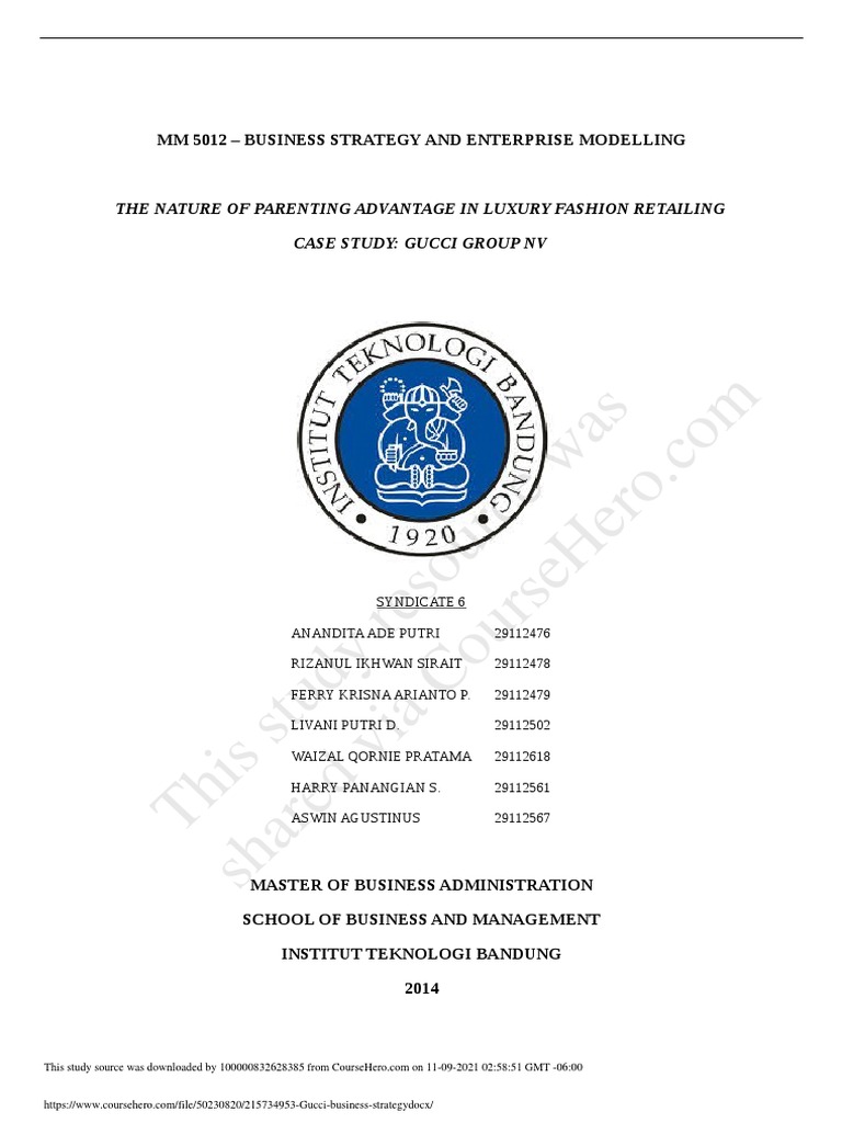 Gucci Business Strategy | PDF | Competitive Advantage | Brand