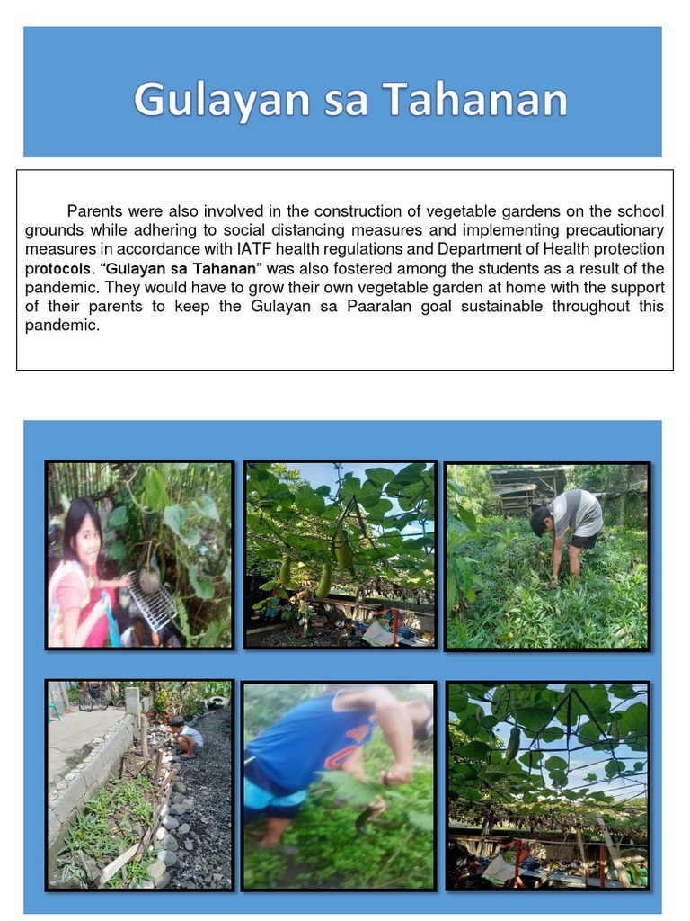 BE Gulayan Sa Paaralan, BE Gulayan Sa Tahanan | PDF