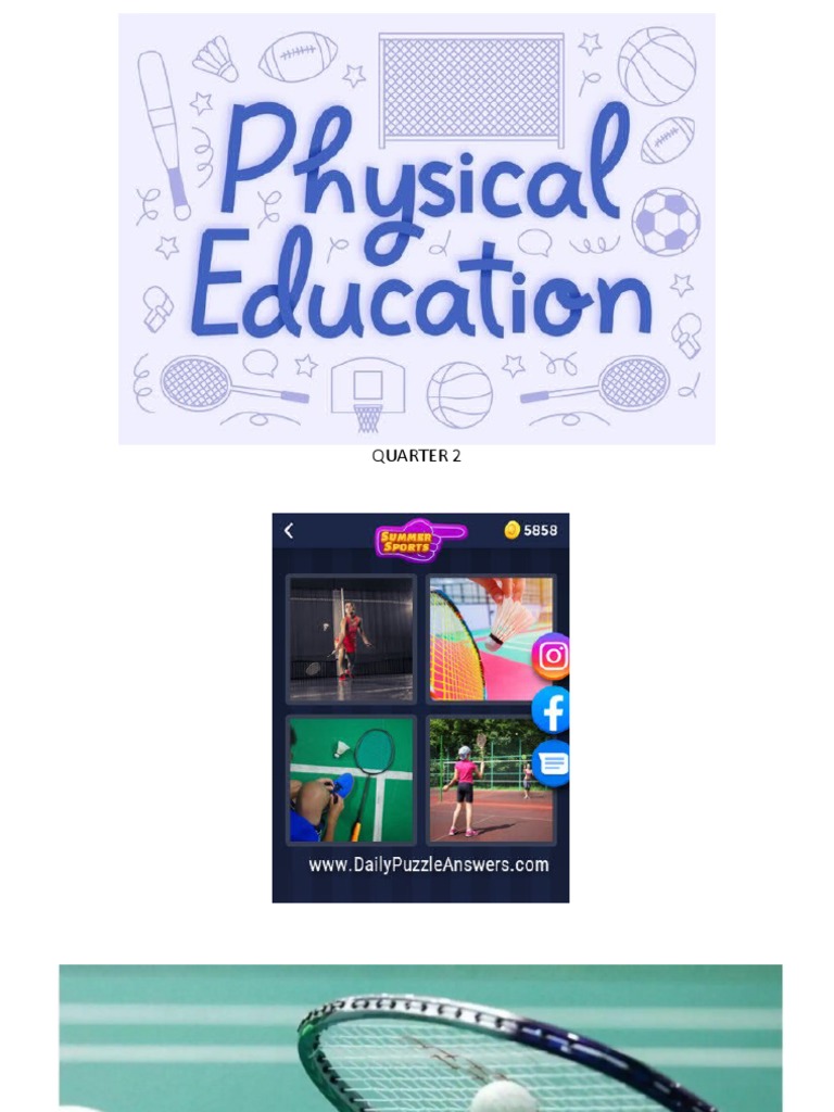 Physical Education Week 1-8 | PDF | Individual Sports | Games Of ...