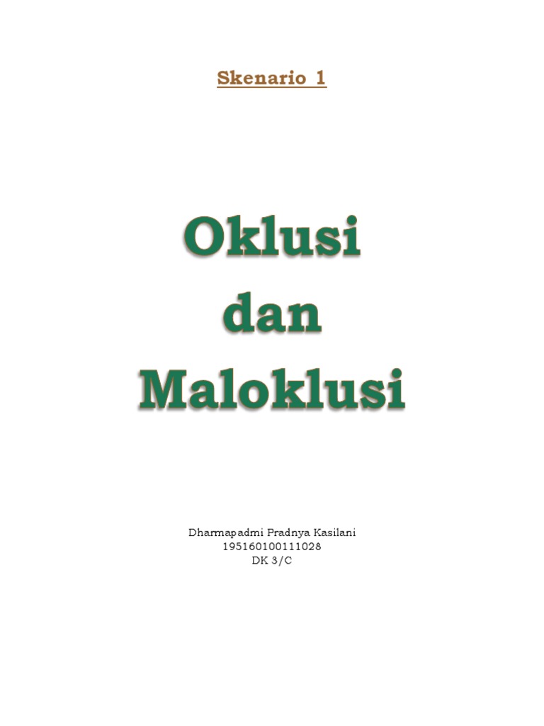 Oklusi dan Maloklusi dalam Ortodonti | PDF