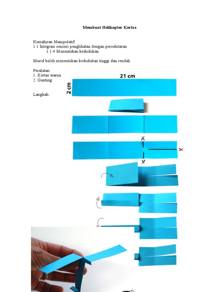 Sensori Arah Membuat Helikopter Kertas Pdf