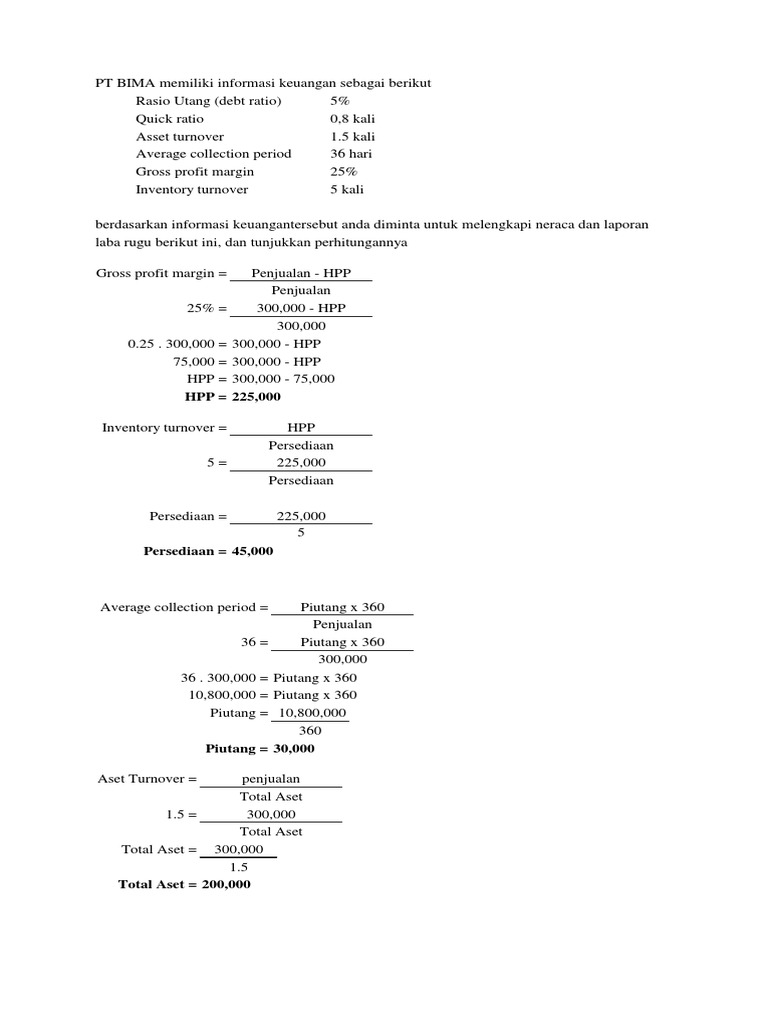 Analisis Siklus Operasi dan Modal Kerja PT BIMA | PDF