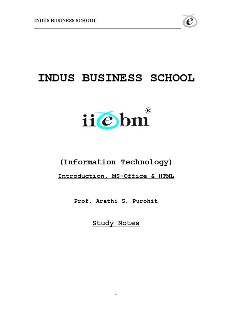 Introduction To Computers MS Office Notes | PDF | Computer Network ...