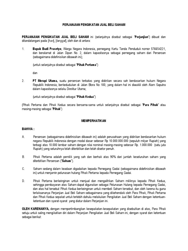 Contoh Drafting PPJB | PDF