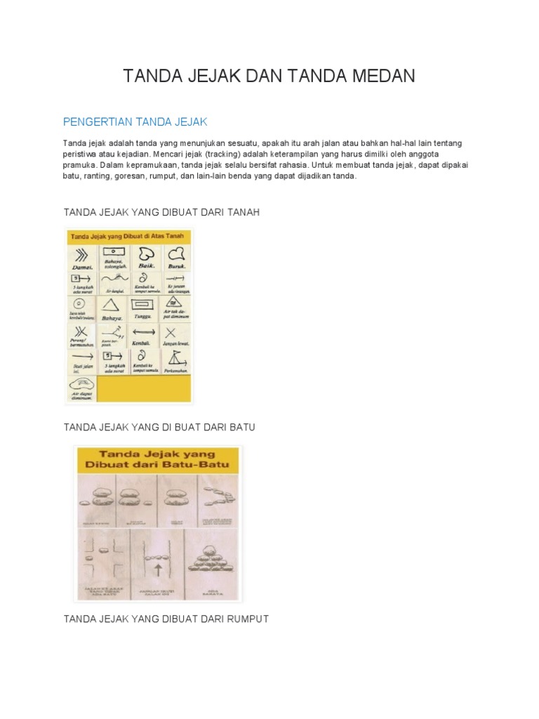 Tanda Jejak Dan Tanda Medan | PDF
