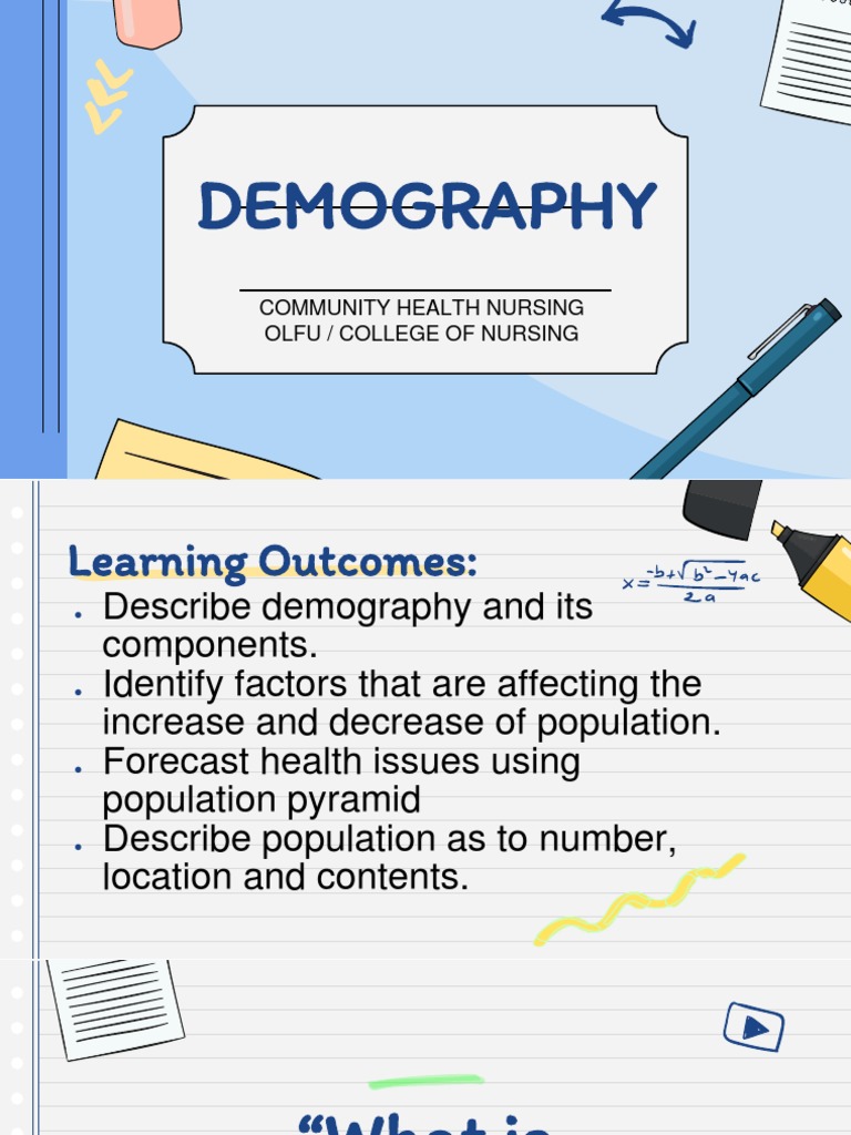 WK 2 PPT FORMAT Demography CHN2 | PDF | Demography | Environmental Social Science