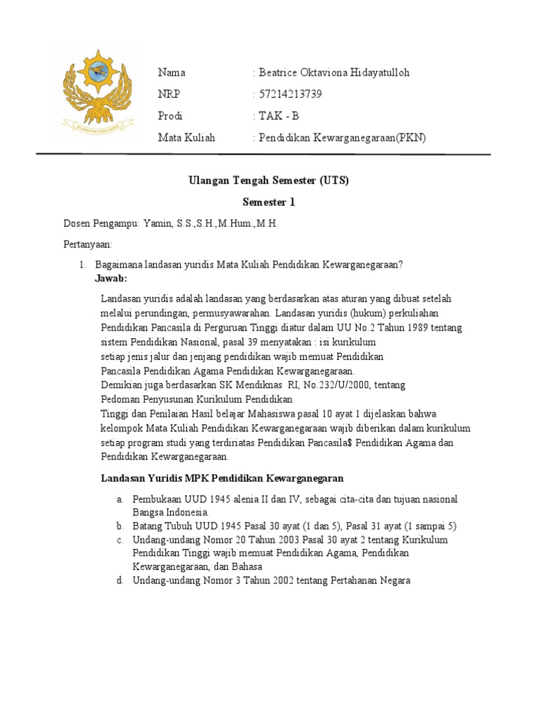 Uts PKN | PDF