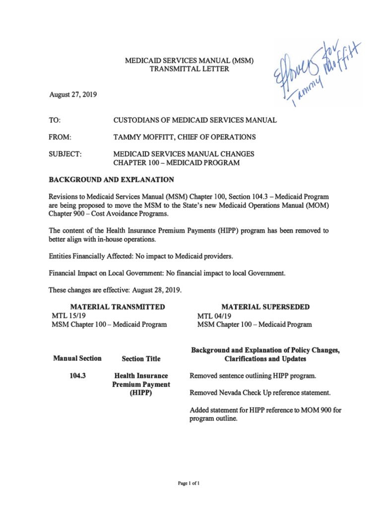 Medicaid Services Manual Complete | PDF | Health Insurance Portability ...