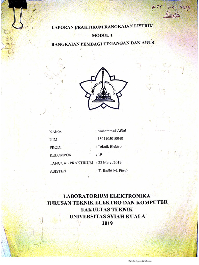 Laporan Praktikum Rangkaian Listrik | PDF