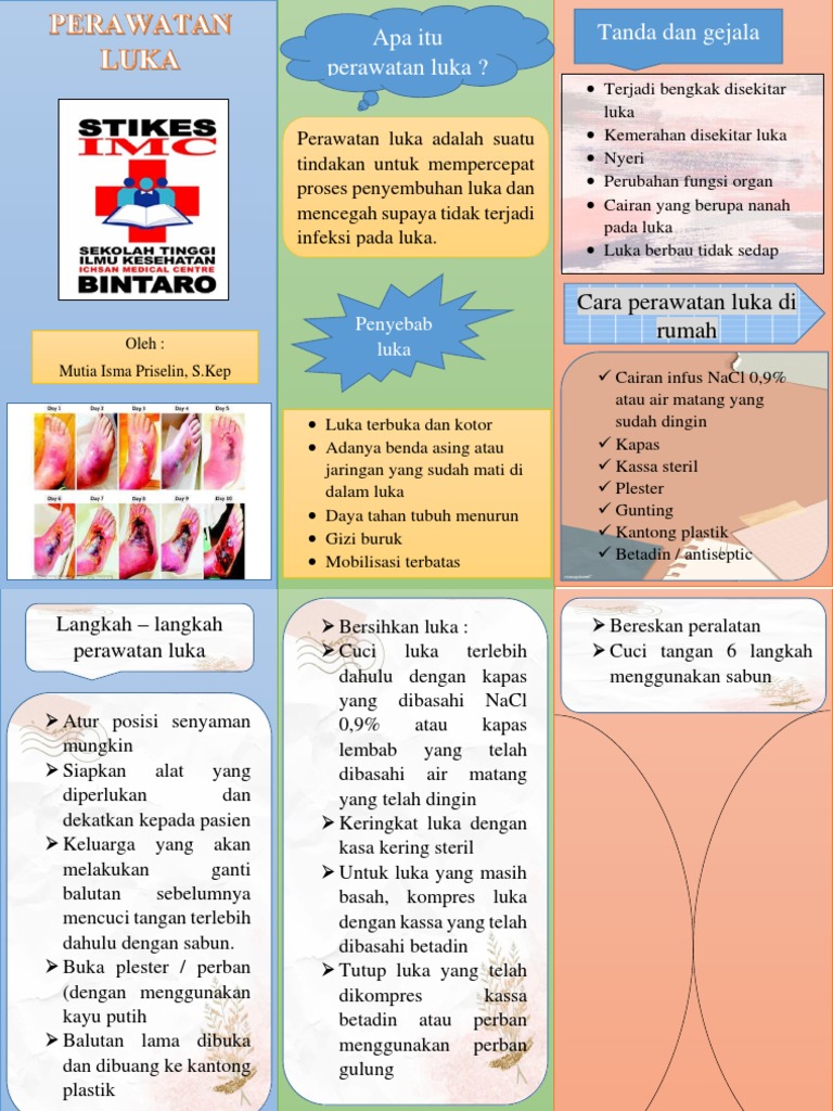 Leaflet Edukasi Perawatan Luka | PDF